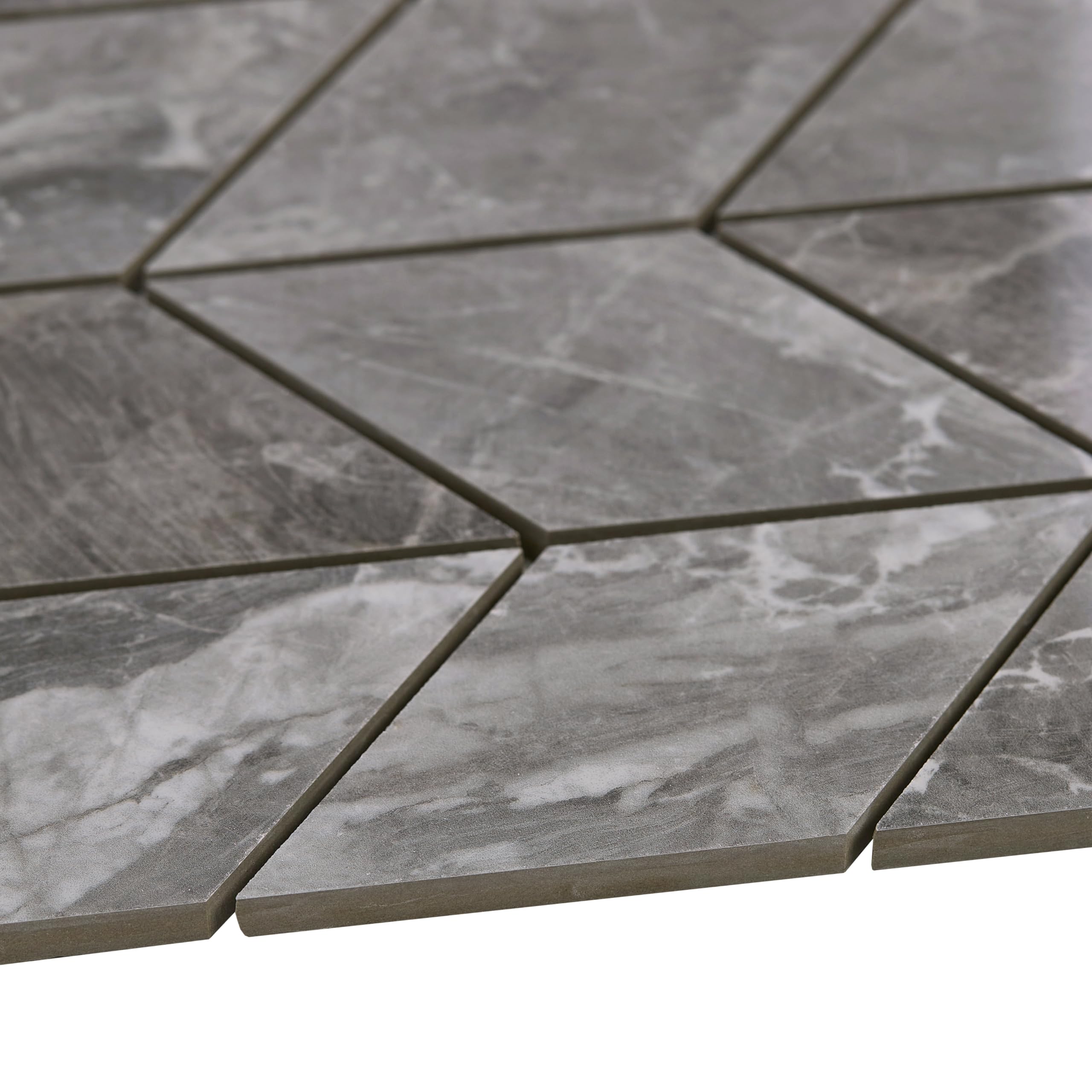 Daltile Famed 3" X 6" Porcelain Chevron Mosaic In Polished Fortune (10 ...