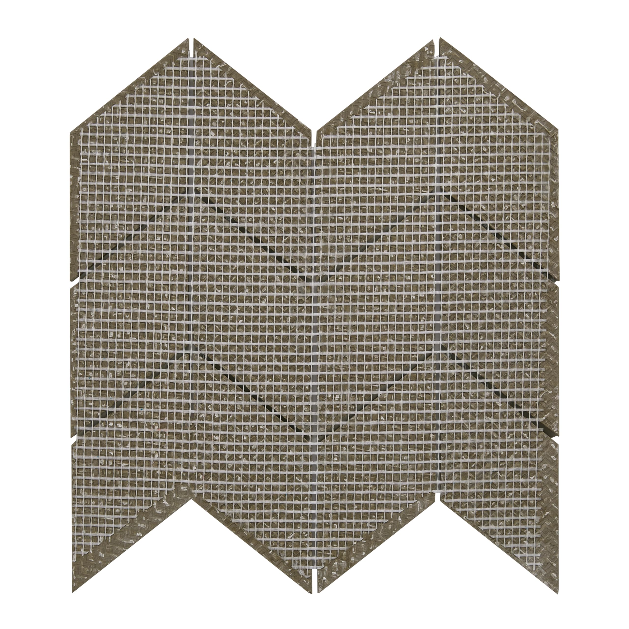 Daltile Famed 3" X 6" Porcelain Chevron Mosaic In Polished Fortune (10 ...